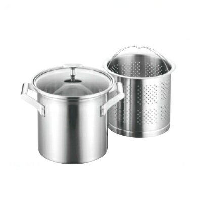 商品情報商品コード：aa1-5293700商品名：エレックマスタープロ パスタポット 20cm寸法：外径：230、底径：163、深さ：214お届け数(合計)：1内容積または内容量：6.7L重量：2.4kg材質・素材：アルミクラッド三層鋼[注...