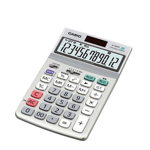 商品情報商品名：カシオ 電卓 JF－120GTメーカー型番：6086030JANコード：4971850179689入り数：1サイズ(外寸mm)：179×107×26サイズ(内寸mm)：-重量：140g材質：-検定証印基準適合証印　可能：エコ...