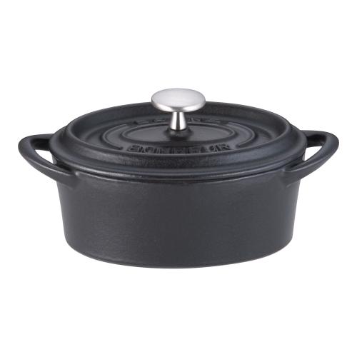 ■商品説明■商品名：ボン・ボネール ココットオーバル 14cm ブラックメーカー品番：9-0067-0404お届け数：1JANコード：4971360336237質量：(kg):1.50カラー：ブラックその他仕様：●容量(cc):550特記事...