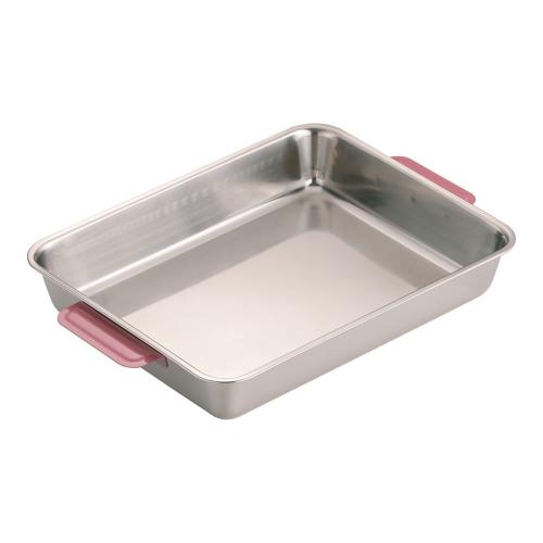 ■商品説明■商品名：18-8 カラーハンドル角バット 12枚取 ピンクメーカー品番：9-0134-0120お届け数：1JANコード：4905001115646カラー：ピンク特記事項：●HACCP対応食材別の色分け管理に便利なカラーシリーズ●...