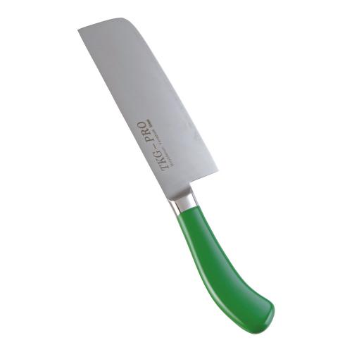■商品説明■商品名：TKG PRO 抗菌カラー 菜切庖丁 (両刃) 16cm グリーンメーカー品番：9-0334-0409お届け数：1JANコード：4905001119996カラー：グリーンその他仕様：●背厚(mm):2特記事項：●ハンドル...