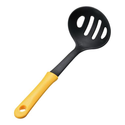 ■商品説明■商品名：ミニキッチン ナイロン穴明きお玉 黄メーカー品番：9-0470-2402お届け数：1JANコード：4541858059063カラー：黄特記事項：●材質:ハンドル/ポリプロピレン 皿部 /66ナイロン 耐熱温度/210度サ...