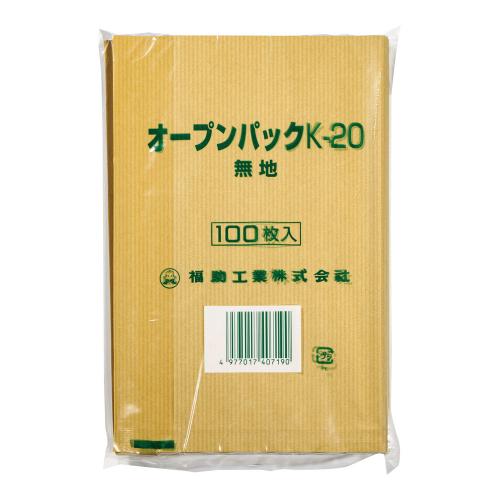 ■商品説明■商品名：オープンパック 無地(100枚入) 0562165 K-20メーカー品番：9-0997-1102お届け数：1JANコード：4977017407190メーカー品番：562165特記事項：●材質:筋入りクラフト紙32g/LD...