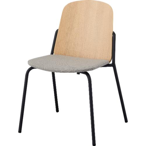 ■商品説明■材質(背):オーク柾目突板成型合板商品名：Quon(クオン) チェア ワイオー H N/Bメーカー：Quon(クオン)お届け数：1外寸：幅540×奥行540×高さ775、座高440(mm)内寸：幅450×奥行420(mm)重量：...