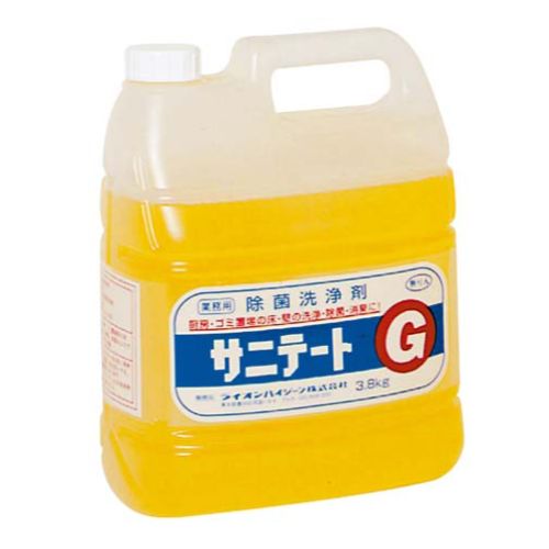 商品情報商品番号：0109600商品名：ライオン 床・壁等の除菌、消毒洗浄剤 サニテートG 3.8Kgメーカー：EBMサイズ/内容量/重量：その他：中性・無リン・液体・30から300倍希釈●床・壁・排水溝・グリーストラップ等の洗浄。除菌・除...