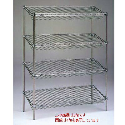 商品名： スランテッドシェルフ STシリーズ ポール(18-0) STP1390(4本セット) φ25×H.1390(2本) φ25×H1.282(2本) 5段 ST1220寸法：1,212×460×H1,390メーカー：型式：STシリーズ...
