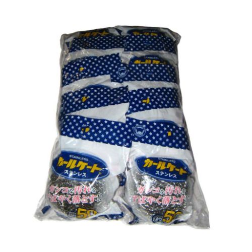 商品情報商品名：ステンカールケート 50g(10個入)メーカー：寸法：お届け数(合計)：1内容積または内容量：50 g●18-8ステンレスで手触りが良く、弾力性に優れたタワシです。●水切れが良く早く乾いて衛生的●コゲつきや油落としに最適です...