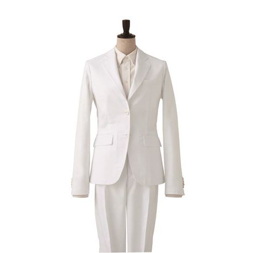 商品名：ジャケット（女性用）サイズ：5～15カラー：チャコール,ネイビー,ベージュ,ホワイト生地：ツイル素材1：ポリエステル//混率：80%素材2：綿//混率：20%機能：ストレッチ性/制電性/SR性注意事項：この商品は洗濯方法によっては多...