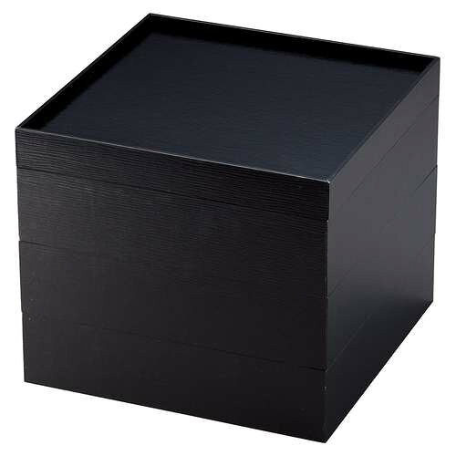 ■商品説明■商品名：紙重箱 黒 6.5寸 3段メーカー：ヤマコーメーカー品番：21-466-06外形寸法：幅19.6×19.6×18.3cm(mm)お届け数：1商品コード：22645【配送料について】【ご注意】画面上の色はブラウザやご使用の...