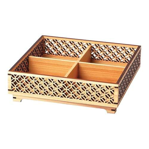 ■商品説明■商品名：ひのき細密盛器(足付) 七宝メーカー：ヤマコーメーカー品番：21-085-08外形寸法：幅21×21×6.5cm(mm)お届け数：1商品コード：38175【配送料について】【ご注意】画面上の色はブラウザやご使用のパソコン...