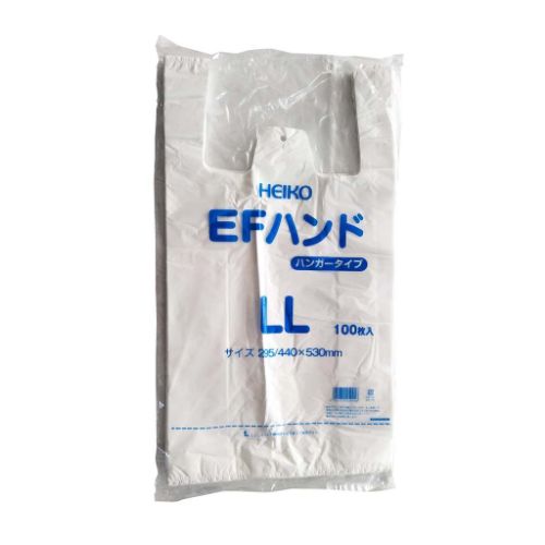 商品情報商品番号：1293980商品名：EFハンド (100枚入) LLメーカー：EBMサイズ/内容量/重量：その他：巾(仕上巾+折込巾)：440(295+145)長さ：H530厚み：0.017mm入数：10乳白色材質：高密度ポリエチレン●...