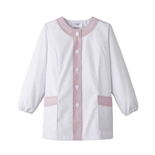 商品情報商品名：女性用デザイン白衣ホワイト×ピンクメーカー：サーヴォお届け数：1品番：FA723カラー：ホワイト×ピンク素材名：ポプリン ポリエステル 65％ 綿 35％特記事項ニーズに合わせてバリエーションも豊富な女性用デザイン白衣長袖。...