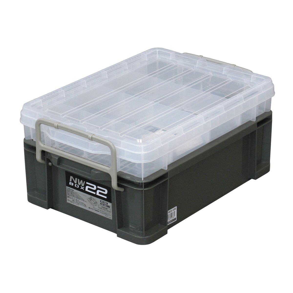 製造国:日本商品サイズ(約):W37.9×D54.5×H24.5cm内寸 浅型:(約)W33×D45.3×H6.5cm 深型:(約)W31.9×D44.9×H15.5cm商品重量:2.6kg浅型・深型2段タイプで、小物、大物をまとめて収納。...