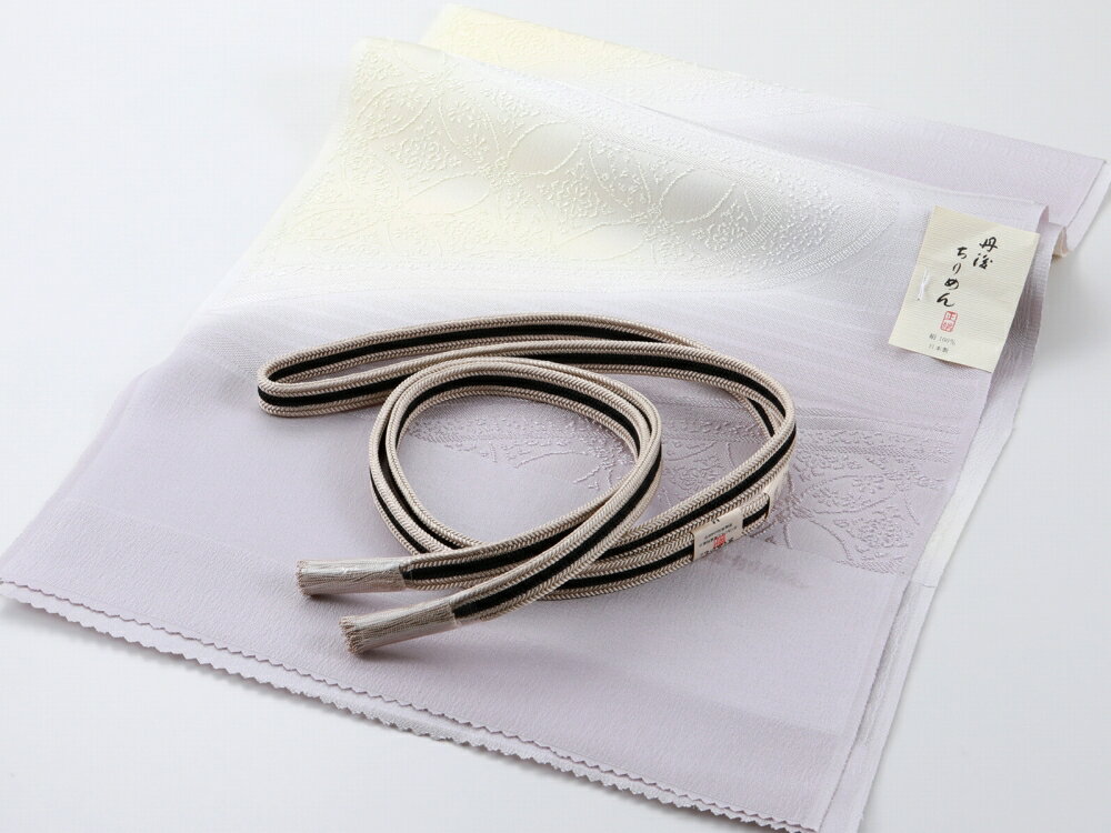 商品情報 新品 お洒落な帯揚げと帯締めのセット 丹後ちりめんの帯揚げと、日本製の帯締めです。 フォーマル・カジュアルどちらでもお使いいただけます お着物の雰囲気を変え楽しませてくれます。 帯揚げ：日本製　帯締め：日本製 素材 ［帯締め］絹1...