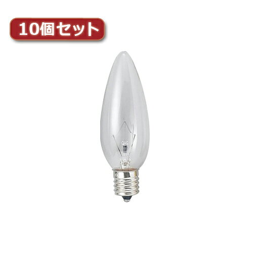 シャンデリア球 C32 E14 40W クリアガラス球の形状が炎型で、クリスタルシャンデリアなどの器具に最適です。●カラー:クリア ●消費電力(W):40 ●定格寿命(h):1500 ●全長(mm):100 ●径(mm):32 ●口金:E1...