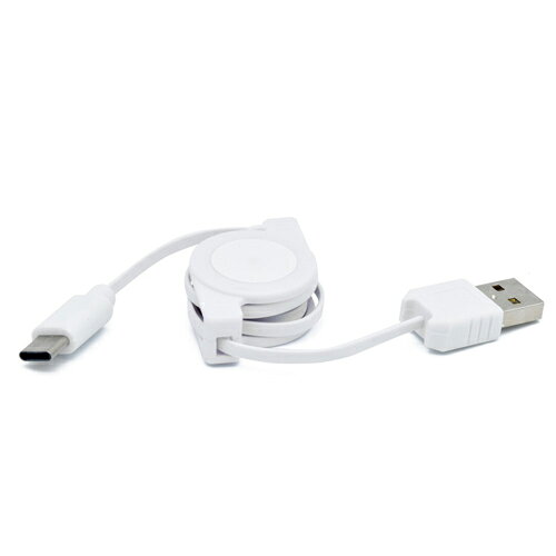 2.0A急速充電対応TYPE-C充電リールケーブル (ホワイト)■TypeC充電専用ケーブル■最大2.0A充電対応■からみにくい巻取式■ケーブル長:約50cm ※USB PD非対応●製品構成: ・本体×1 ●保証期間:初期不良(1週間)【注...