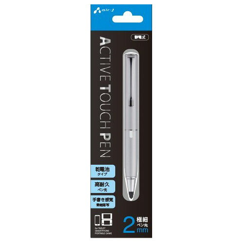 乾電池式 アクティブタッチペンペン先は、滑らかで耐久性が高いポリアセタール(POM)素材。細くても強度があり、破損や摩耗が少なく、狙い通りの描画やタッチ操作が可能です。●本体サイズ:W10.9×H113.9mm ●本体重量:16.3g ●パ...