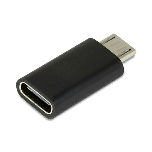 TypeC→microUSB変換コネクター　ブラックUSB TypeCコネクターをmicroUSBコネクターに変換可能 データ通信対応●サイズ:　2.3(H)x1(W)x0.5(D)cm ●重量: 1g ●保証期間:初期不良1週間 ●生産国...
