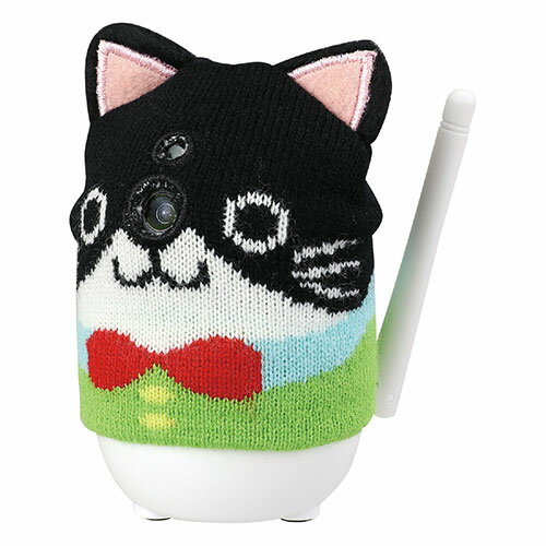 医療介護に!ペット感覚で癒しと安心を兼ね備えた見守りカメラ かわいらしいぬいぐるみカバーが介護の必要な方、一人暮らしの高齢者などの様子を見守ります。 ※セット内容の見守りカメラは008657の防犯見守りカメラです。 〔動作環境〕対応OS:i...