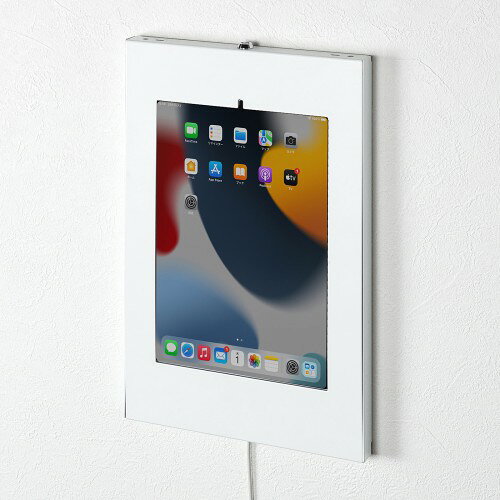 スタンド、壁面、アーム取付けに最適　75×75VESA対応●iPadに対応したスタンド、アーム、壁面にとりつけることができるスチール製のケースです。 ※12.9インチiPad以外の全ての機種に対応しています。 ●収納したままで、充電ケーブル...