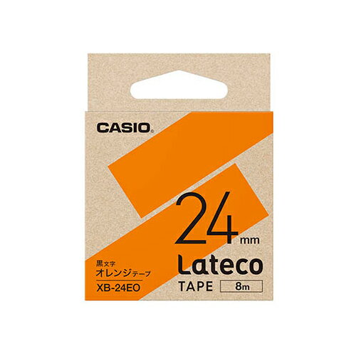 lateco詰め替え用テープ 24mm幅(テープ長8m)●オレンジに黒文字 ●24mm ●発色層をラミネートした新開発のテープ。 ●ラミネートフィルムにより、擦れ、汚れなどに対する耐久性に優れています。●テープ交換:テープは詰め替え方式を採...