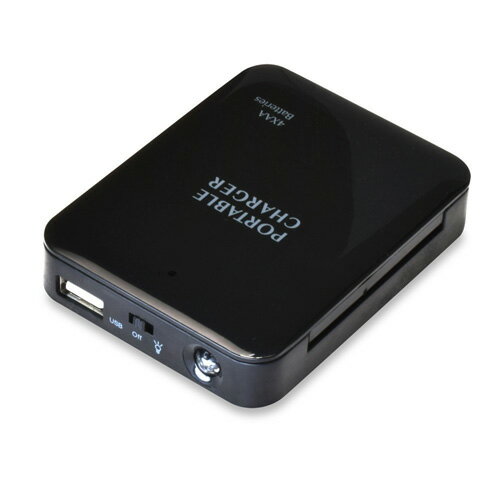 USB電池パック3 (ブラック) USBDP3-BK単3形のアルカリ電池やニッケル水素充電池が利用できるUSB電池パックです。スマートフォンや様々な機器の電源としてご利用いただけます。またハイパワーLEDを搭載しており、本体横の切替えスイッ...