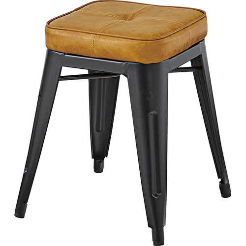 スツールサイズ : W41×D41×H48cm カラー : キャメル 素材 : スチール(粉体塗装) ソフトレザー 原産国 : 中国 スタッキング可組立 : 完成品 静的耐荷重 : 80kg【注意事項】■沖縄・離島は別途送料（税込1,000...