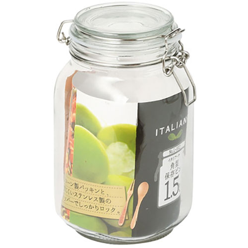 イタリアーナ 角型保存ビン1.5Lイタリアーナ 角型保存ビン1.5L製品サイズ(約) : 105×105×220mm(径 : 95mm) 製品重量(約) : 990g 満水容量(約) : 1620ml 素材 : ソーダガラス,シリコンゴム ...