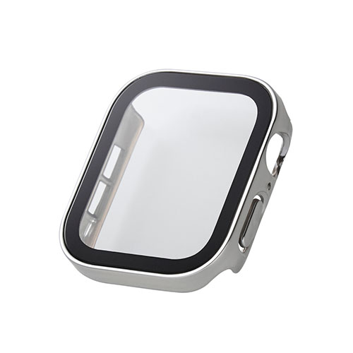 Apple Watch SE (第2世代)、SE、Series 6/5/4 (44mm) フルカバーケース プレミアムガラス 高透明 防水 シルバー■JIS保護等級 IPX7相当の防水性能で画面への水の侵入を防ぎ、Apple Watch本体...