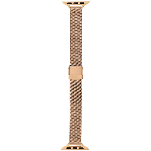 Apple Watch 38/40/41/42mm バンド CORVIN スリムメッシュメタルバンド ピンクゴールド●本体との一体感が魅力のメタル製Apple Watchバンド ●着脱が簡単で外れにくいスライド式バックル ●スリムで主張しす...