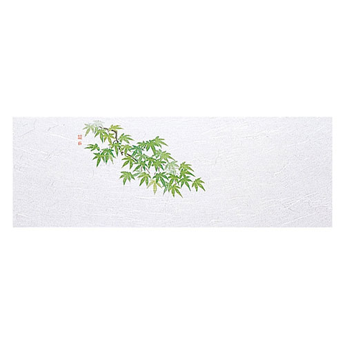 花宴おしながき 青もみじ (100枚入)細長の雲竜和紙に季節の絵柄を淡いトーンで配した敷紙です。 ☆ハーフトーン(半調)の色調で仕上げており、「おしながき」「献立表」として最適です。 墨文字がくっきり際立ちます。 ☆季節の献立てに合わせてお...