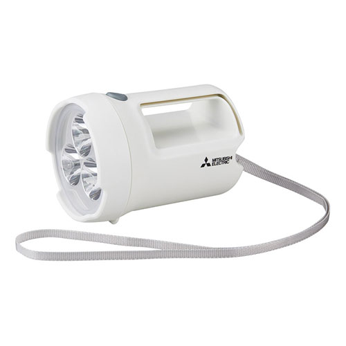 LED強力灯さまざまなシーンに対応できる防滴仕様(IPX4準拠)。 LED採用にて光源の長寿命化を実現。 持ち運びに便利な肩掛けバンド付き。 白色LED(3×3mm)×3個。 明るさ : 全光束値約85ルーメン、照度約4,000ルクス(1m...
