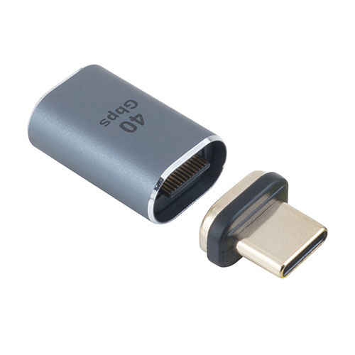 "ピタッ"と付けれて"パッ"と外せるマグネット式USB Type-Cアダプタ■ワンタッチでコネクタの脱着が可能 USB Type-Cケーブルと本製品を組み合わせることにより機器とケーブルの脱着を磁石の力でスムーズに行えるようになります。 近...