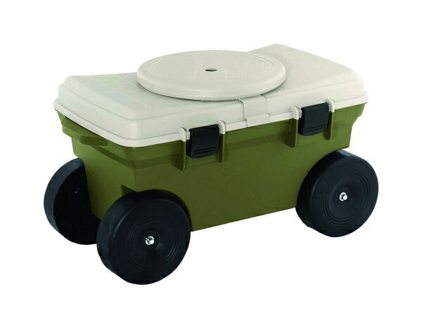 ■商品紹介座面が360度回転するので座ったままの作業が楽。●色／オリーブグリーン●地面にしゃがんで行う作業で大活躍！座面の緩やかなカーブが座り心地抜群です！●座ったまま横移動もでき足腰の負担を減らします●楽な体勢で作業効率アップ！●ここがポ...