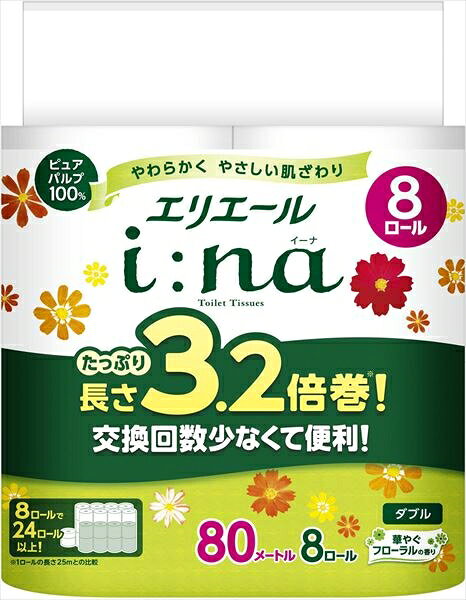 ■商品紹介商品番号：ns-hr-4902011825947●1ロール3．2倍巻のたっぷり長持ち。※1ロールの長さ25mとの比較●トイレットペーパーの交換や保管スペースを減らせます。●握りやすく、開けやすい取っ手形状。●ふっくら巻き取り技術で...