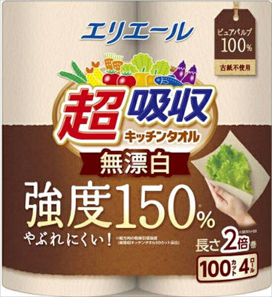 ■商品紹介商品番号：ns-hr-4902011126488●強度150％やぶれにくい！※縦方向の乾燥引張強度（超吸収キッチンタオル50カット品比）●安心感の高い無漂白タイプ。●独自開発エンボス加工の空間に油をキープし、裏抜けしにくい！※当社...