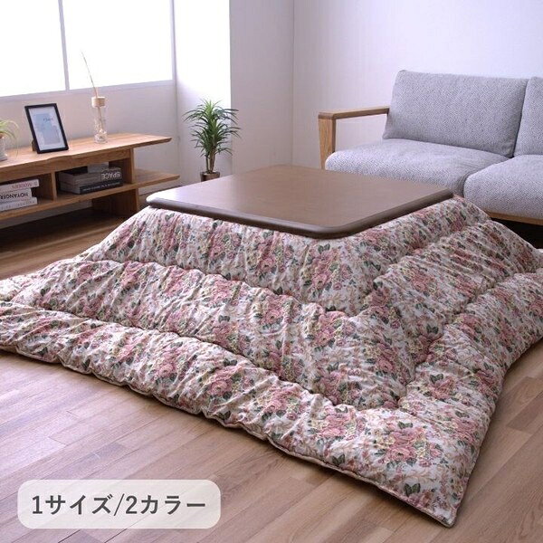 ■サイズ・色違い・関連商品■ミッシェル ベージュ 205×245cm[当ページ]■ミッシェル ブラウン 205×245cm■商品紹介花柄のオシャレなデザインのこたつ布団。裏面は肌触りが気持ちいい素材を使用しています。保温性がある中綿を使用し...