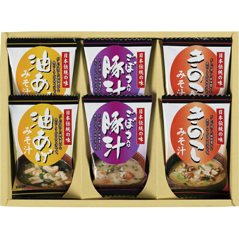 ■商品紹介商品番号：ns-sq-r5565-r01お味噌汁3種詰合せ お湯を注ぐだけでおいしさそのままのおみそ汁の詰め合わせです。 豚肉と野菜の旨味とごぼうの食感がマッチしたコク深い”豚汁” 3種のきのこを使い、米みそと豆みそをブレンドした...