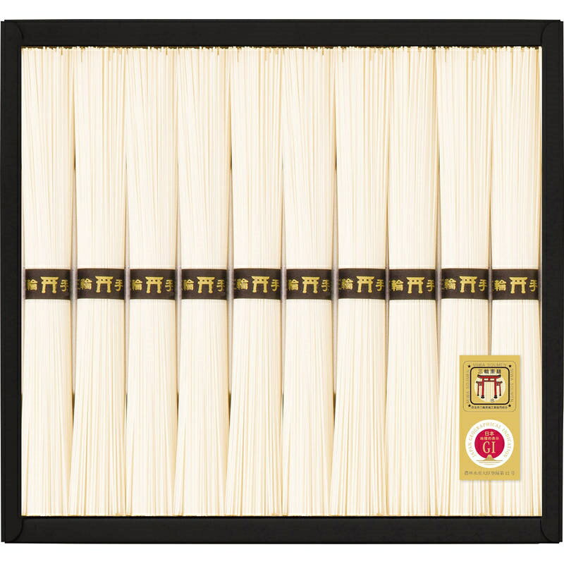 ■商品紹介商品番号：ns-sq-r5589-r03素麺の源流とされる三輪そうめん。職人技によって一本一本丁寧に作られる伝統の手延べ製法により、細いながらもコシがありなめらかなのど越しが生み出されます。■サイズ・容量・規格【パッケージサイズ】...