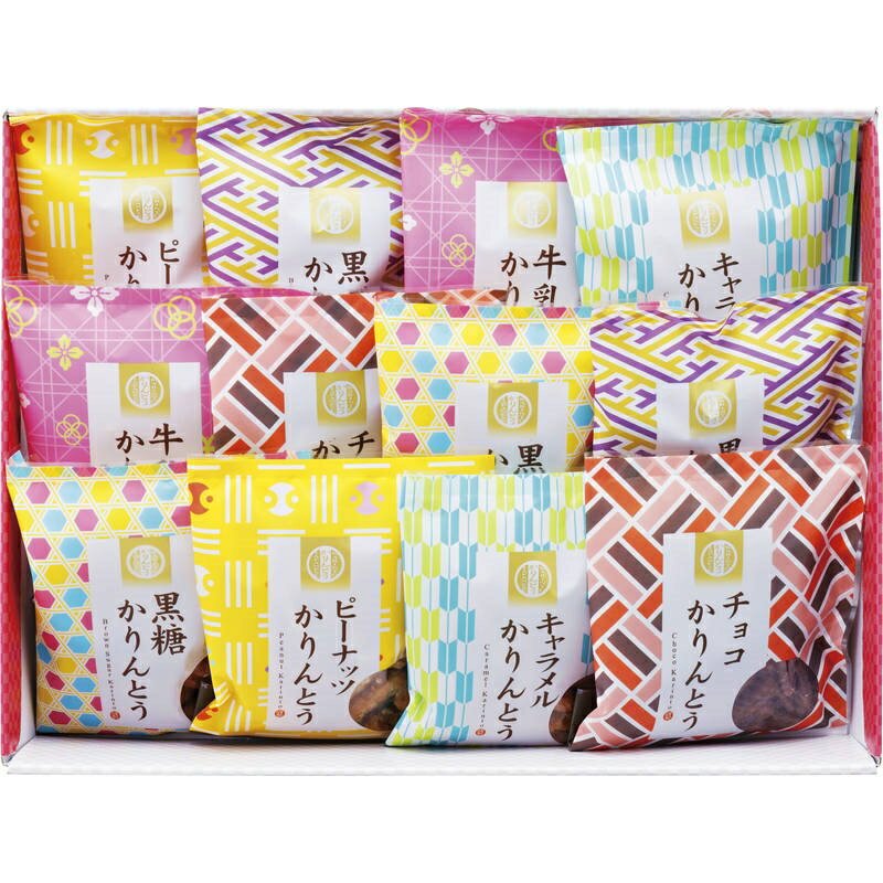 ■商品紹介商品番号：ns-sq-r5601-r05サクサクッとした食感に仕上げたハチミツ入り黒糖かりんとう、ピーナッツの香ばしさと甘みが調和したピーナッツかりんとう、牛乳を生地に練り込んだ牛乳かりんとう、香ばしい黒ごまで仕上げた黒ごまかりん...