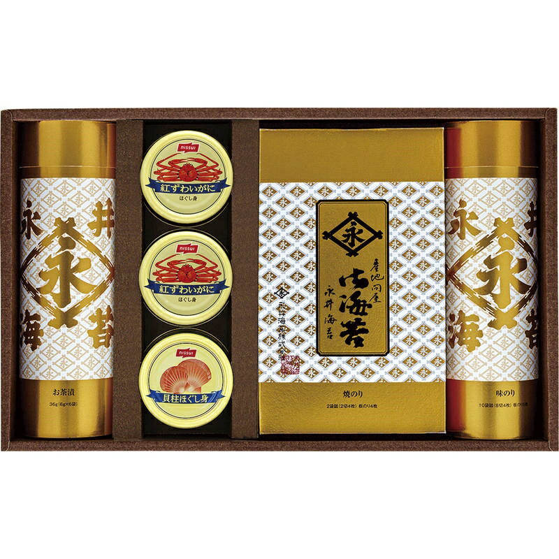 ■商品紹介商品番号：ns-sq-f5320-r06海苔本来の味と香りを大切に焼き上げ、焼のりと味のりを中心に詰め合わせたお薦めギフト。■サイズ・容量・規格【パッケージサイズ】425×85×260mm【内容】焼のり2切4枚2袋×1、味のり8切...