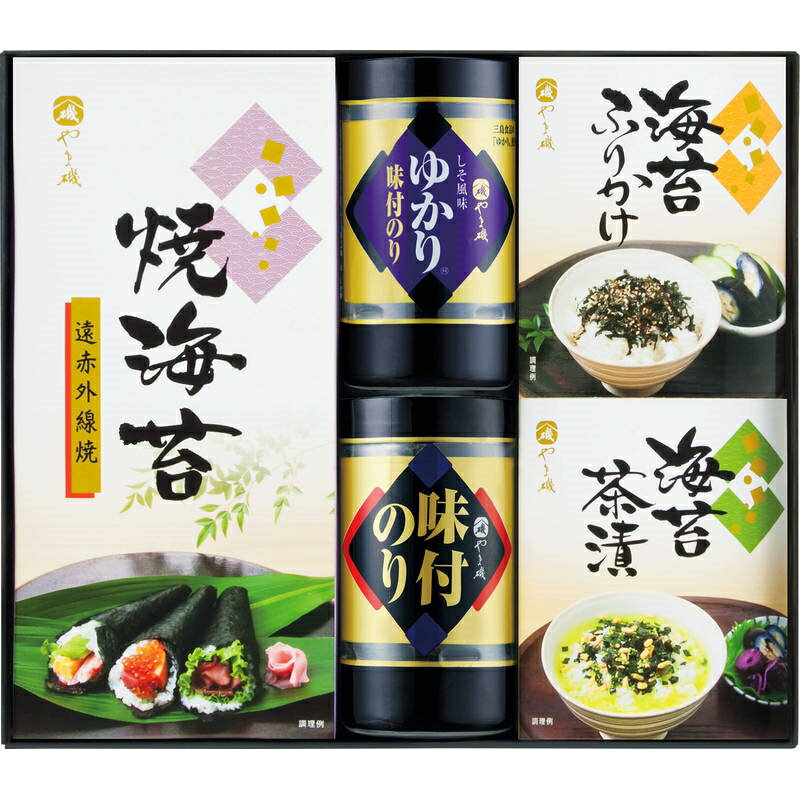 ■商品紹介商品番号：ns-sq-r6585-r04口どけのよい海苔に結城丸大豆醤油使用の調味たれで味付けした旨味のある味付海苔、三島食品の「ゆかり」を使用した調味たれで味付けした美味しくさわやかな赤しそ風味の味付海苔を中心に、ふりかけ、茶漬...
