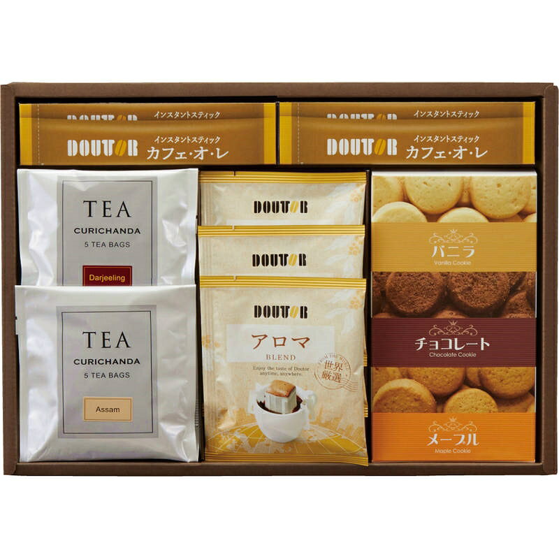 ■商品紹介商品番号：ns-sq-r6610-r04薫り豊かなドリップコーヒーと紅茶を詰め合せた嬉しいギフトです。■サイズ・容量・規格【パッケージサイズ】345×48×245mm【内容】ドトールドリップコーヒーアロマブレンド×3、ドトールカフ...