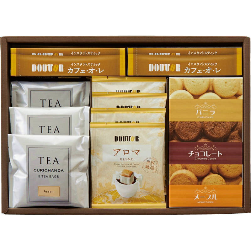 ■商品紹介商品番号：ns-sq-r6610-r05薫り豊かなドリップコーヒーと紅茶を詰め合せた嬉しいギフトです。■サイズ・容量・規格【パッケージサイズ】345×48×245mm【内容】ドトールドリップコーヒーアロマブレンド・ドトールカフェオ...