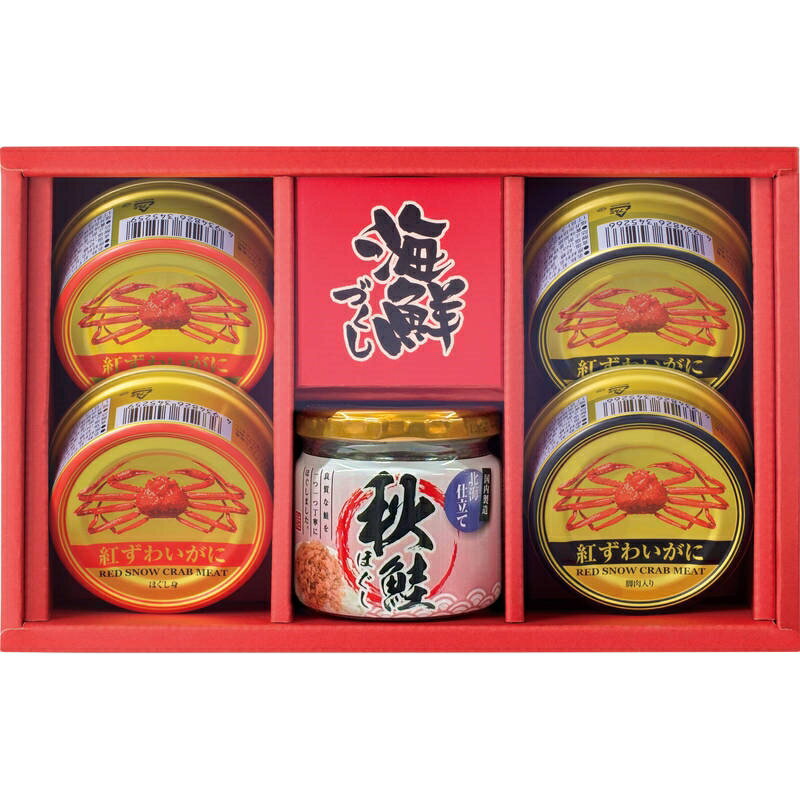 ■商品紹介商品番号：ns-sq-f6327-r05いつもの食卓を贅沢に彩る国内製造のカニ缶と秋鮭ほぐしのセットです。カニ缶は紅ずわいがにを使用、アレンジの幅も広く、そのままでも美味しくお酒の肴にも最適です。秋鮭ほぐしは、鮭の食感と風味をお楽...