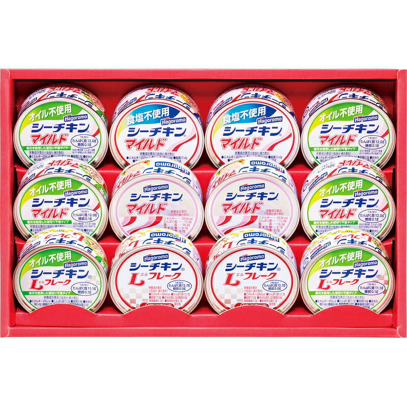 ■商品紹介商品番号：ns-sq-f6326-r08素材やカタチ、製法によってさまざまなおいしさが楽しめる「シーチキン」シリーズの詰合せです。■サイズ・容量・規格【パッケージサイズ】321×70×207mm【内容】オイル不使用シーチキンLフレ...
