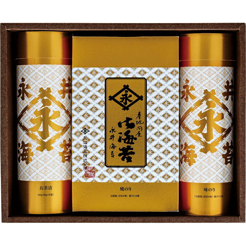 ■商品紹介商品番号：ns-sq-f6320-r04海苔本来の味と香りを大切に焼き上げ、焼のりと味のりを中心に詰め合わせたお薦めギフト。■サイズ・容量・規格【パッケージサイズ】315×85×260mm【内容】焼のり2切4枚2袋・味のり8切4枚...