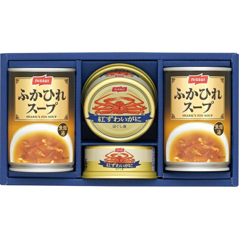 ■商品紹介商品番号：ns-sq-k6048-r04かに缶詰とふかひれスープの詰め合わせです。海の食材をお届けします。■出荷可能時期（5月初旬〜8月下旬のみ ※受付は 〜8月下旬ごろ迄）■サイズ・容量・規格【パッケージサイズ】242×83×1...
