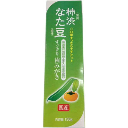 商品説明■　特徴○柿渋（保湿） なた豆（矯味） すっきり歯みがき ○口中すっきりエチケット ○無農薬栽培緑茶エキス（保湿剤）配合 ○国産 ○天然由来の3大成分、なた豆、柿渋、緑茶が口中環境を整え気になる臭いを防ぎます。さらに、歯本来の白さに...