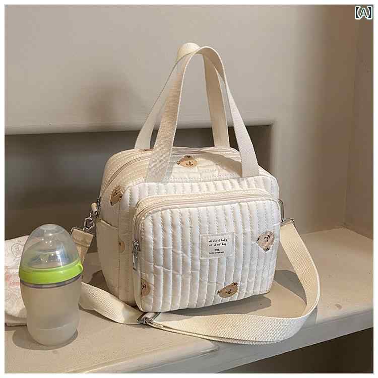 ・使用シーン: 家庭用収納・素材: ポリエステル・スタイル: カジュアル、旅行・デザイン要素: 刺繡・カラー展開: 小熊、チューリップ・サイズ: 約24×24×13cm